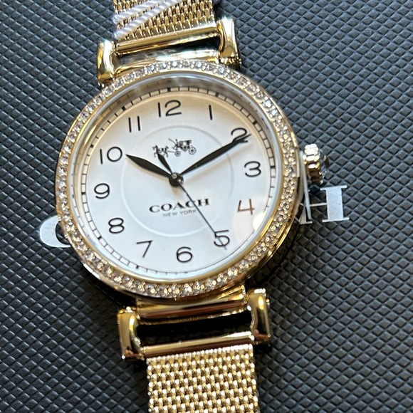 Coach | Accessories | Coach Madison Watch With 32mm White Face Golden ...